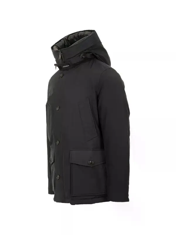 Woolrich Buttoned Hooded Jacket