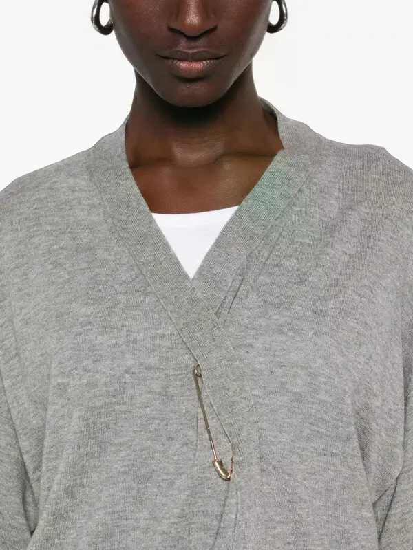 Liviana Conti Safety-pin-fastening Cardigan