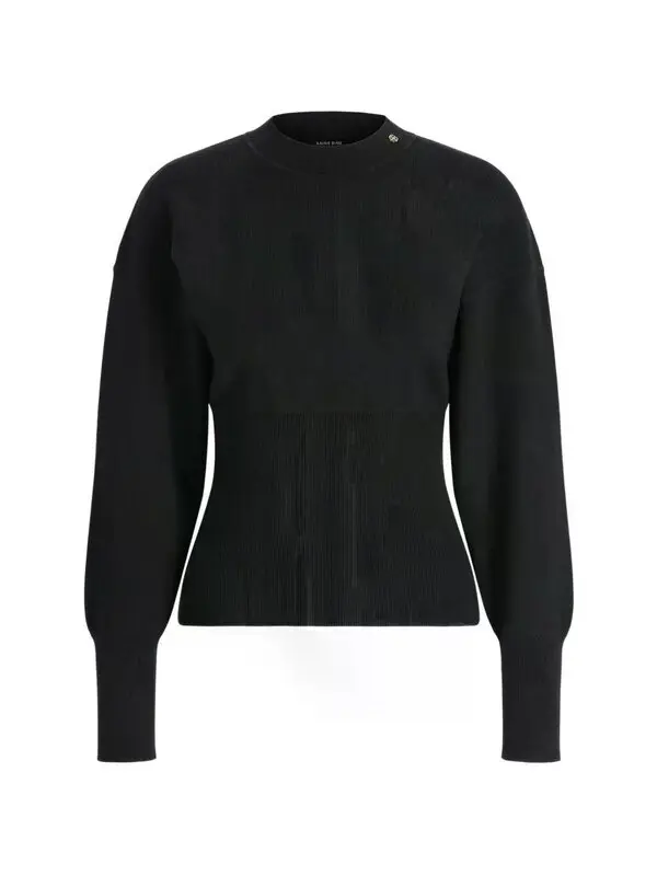 ANINE BING Ribbed-knit Crew-neck Sweater