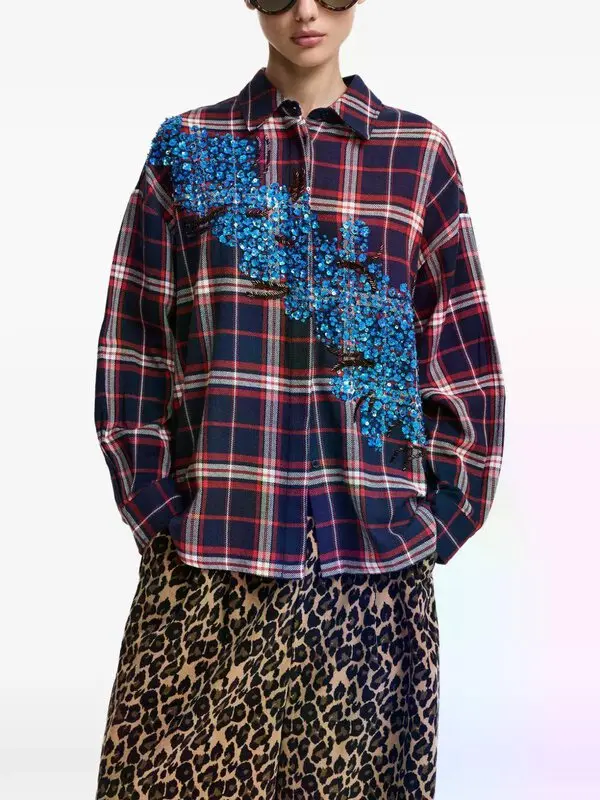 Essentiel Antwerp Kirke Sequin-embellished Checked Shirt