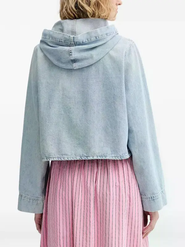Marc O'polo Cropped Hooded Denim Jacket