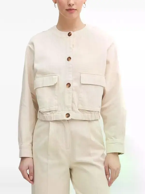 BENETTON Button-up Cropped Jacket