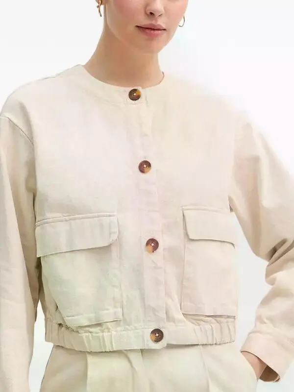 BENETTON Button-up Cropped Jacket
