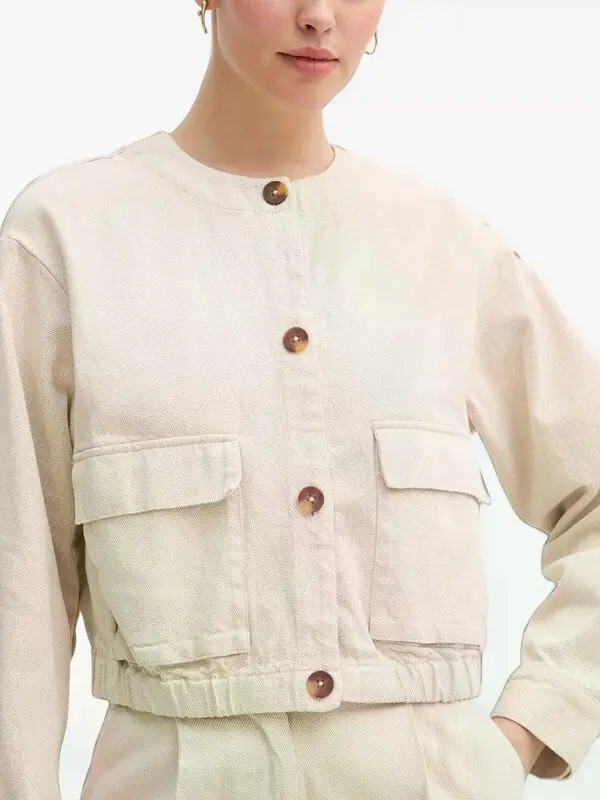 BENETTON Button-up Cropped Jacket