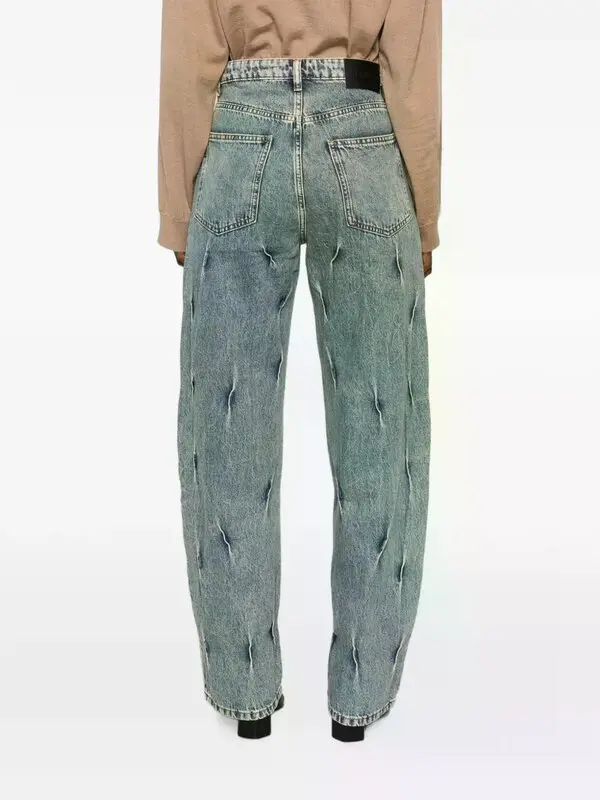 Erika Cavallini Distressed-effect Wide-leg Jeans