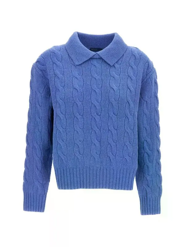 Polo Ralph Lauren Cable-knit Polo Sweater - Blue