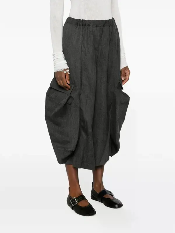Comme Des Garçons Draped-design Cargo-pocket Trousers