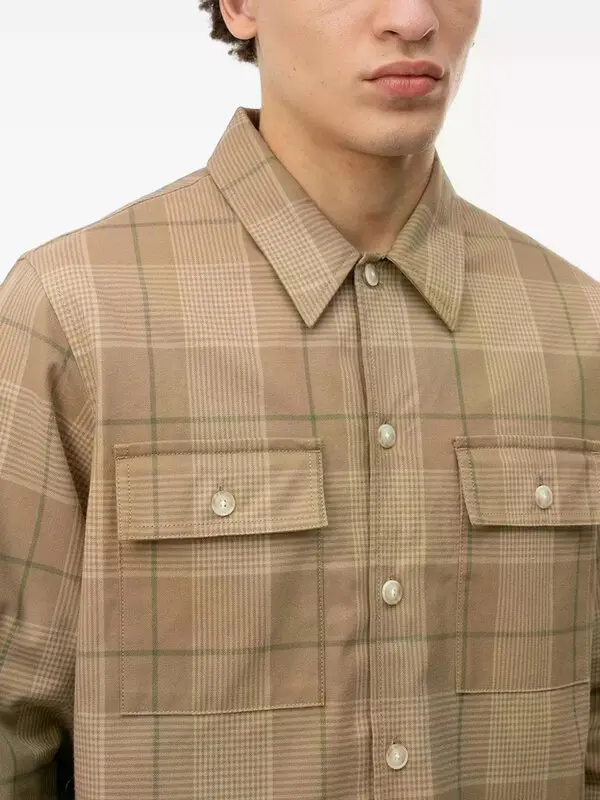 Hugo Check-pattern Flap-pocket Shirt