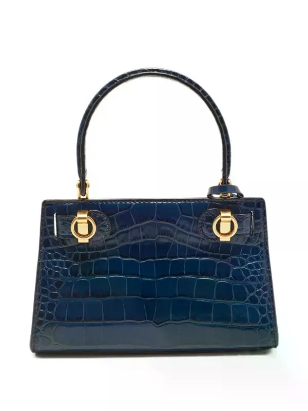 Tory Burch Lee Radziwill Croc-embossed Top Tote Bag