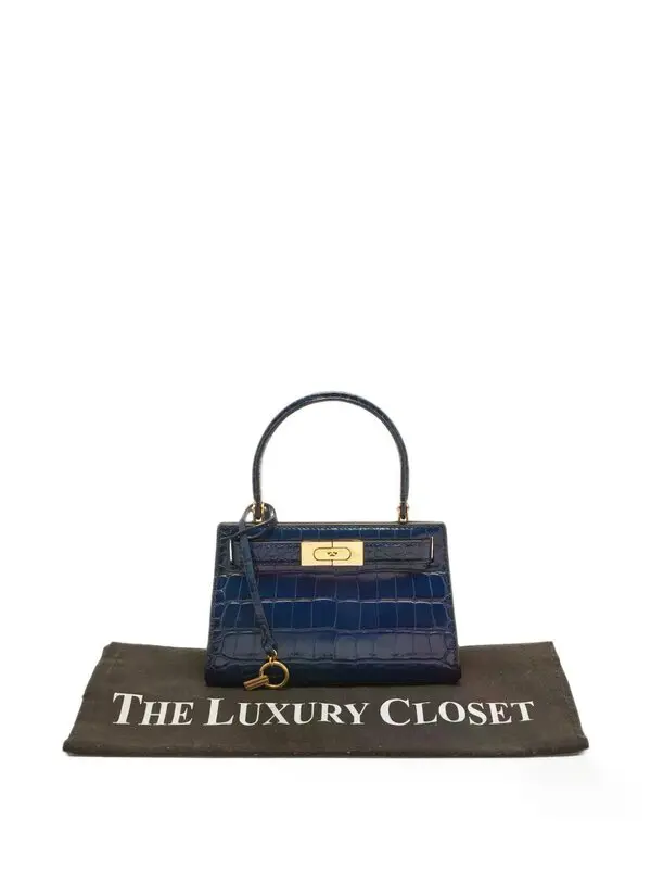 Tory Burch Lee Radziwill Croc-embossed Top Tote Bag