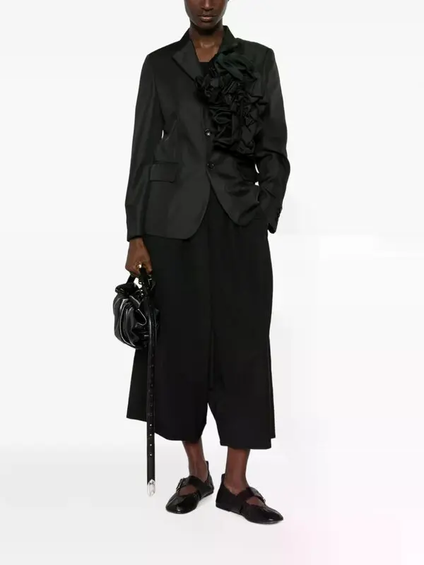 Comme Des Garçons Elasticated-waistband Cropped Trousers