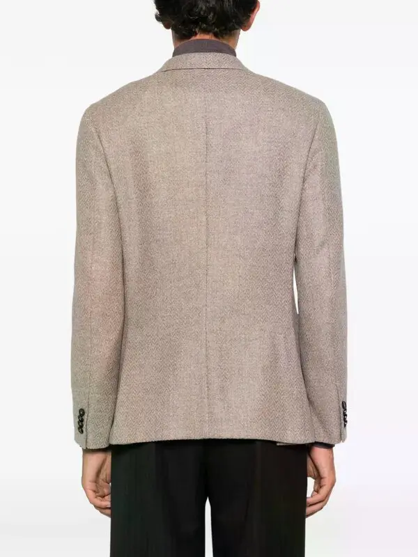 Zegna Herringbone-pattern Wool-blend Jacket
