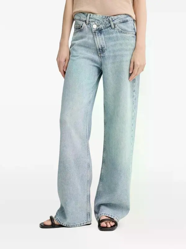 Marc O'polo Asymmetric-waistband Wide-leg Jeans