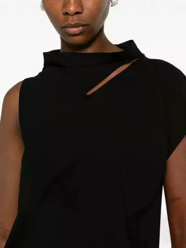 Issey Miyake Asymmetric Cut-out Top