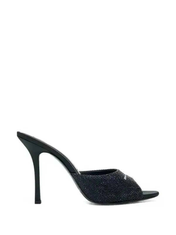 Alexander Wang Cher Crystal-hotfix 105mm Mules - Black