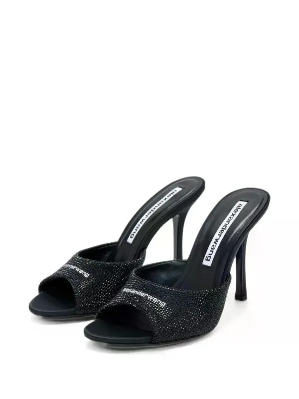 Alexander Wang Cher Crystal-hotfix 105mm Mules - Black