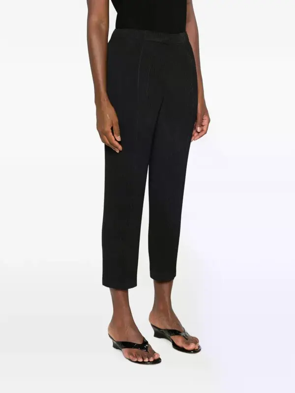 Issey Miyake Plissé-effect Cropped Trousers