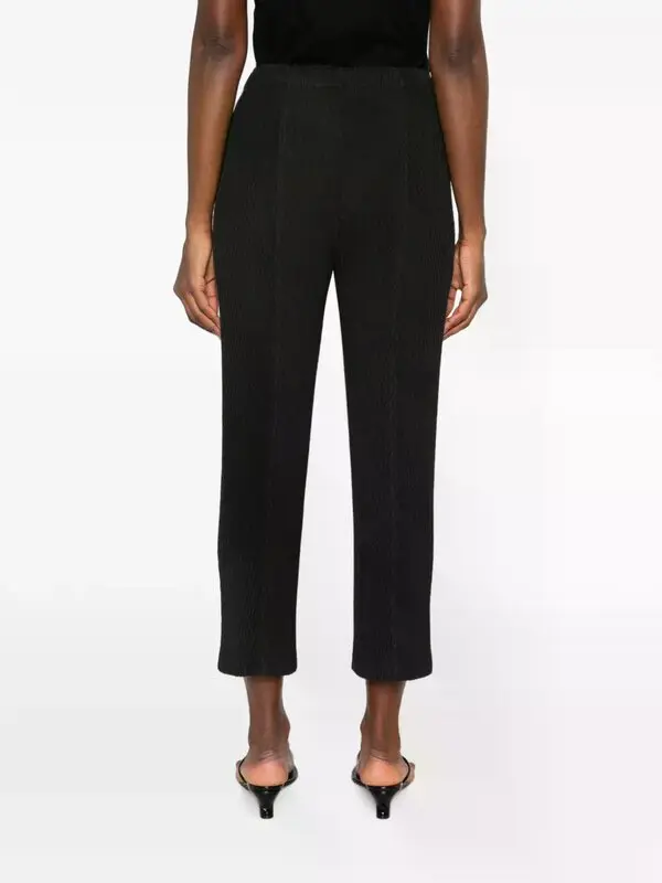 Issey Miyake Plissé-effect Cropped Trousers