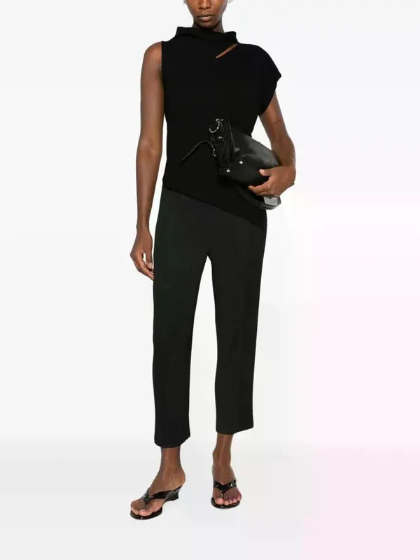 Issey Miyake Plissé-effect Cropped Trousers