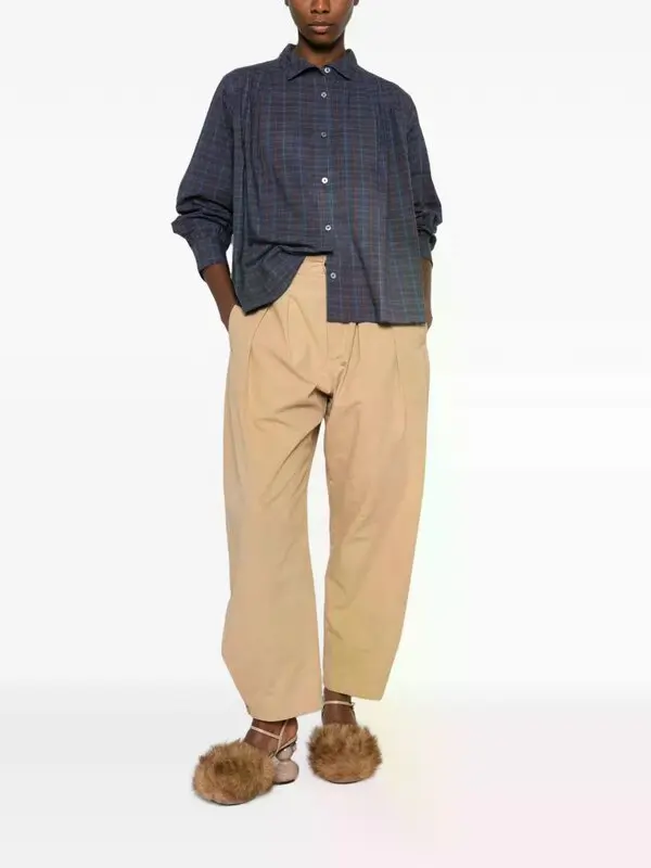 MOISMONT Carmen Checked Gathered Shirt