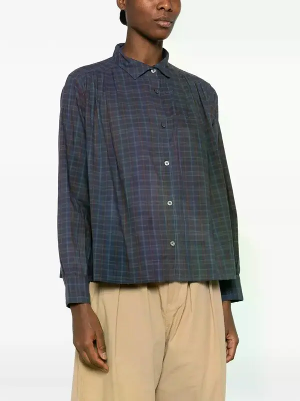 MOISMONT Carmen Checked Gathered Shirt