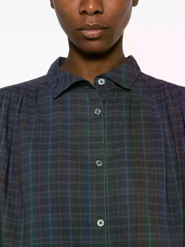MOISMONT Carmen Checked Gathered Shirt