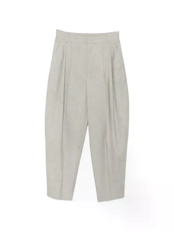 Liviana Conti Pleated-design Belted Trousers - Grey