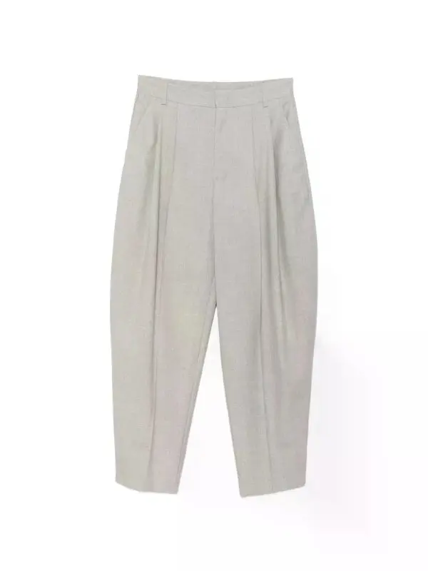 Liviana Conti Pleated-design Belted Trousers - Grey