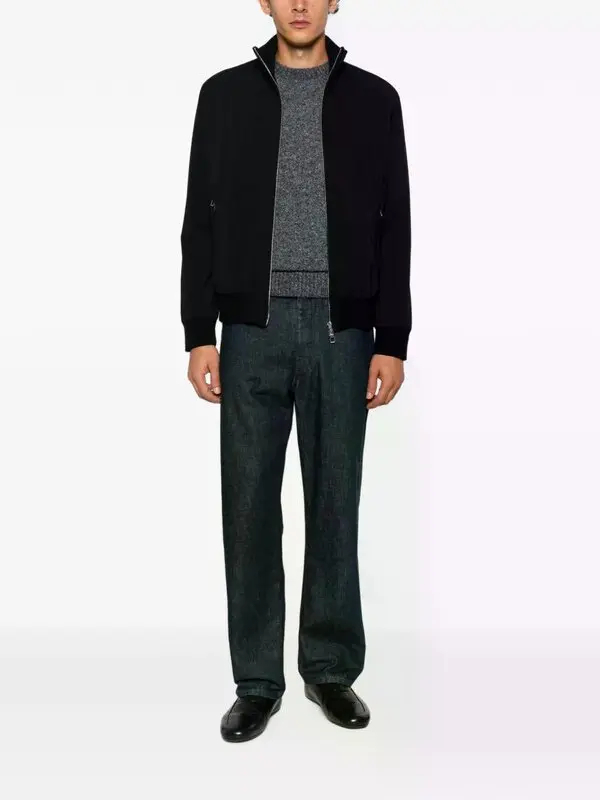 Corneliani Ribbed-trim Marl-effect Sweater