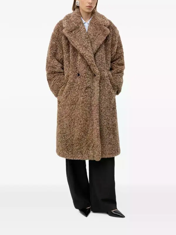 Hugo Oversized-fit Teddy Coat With Double-breasted Closure
