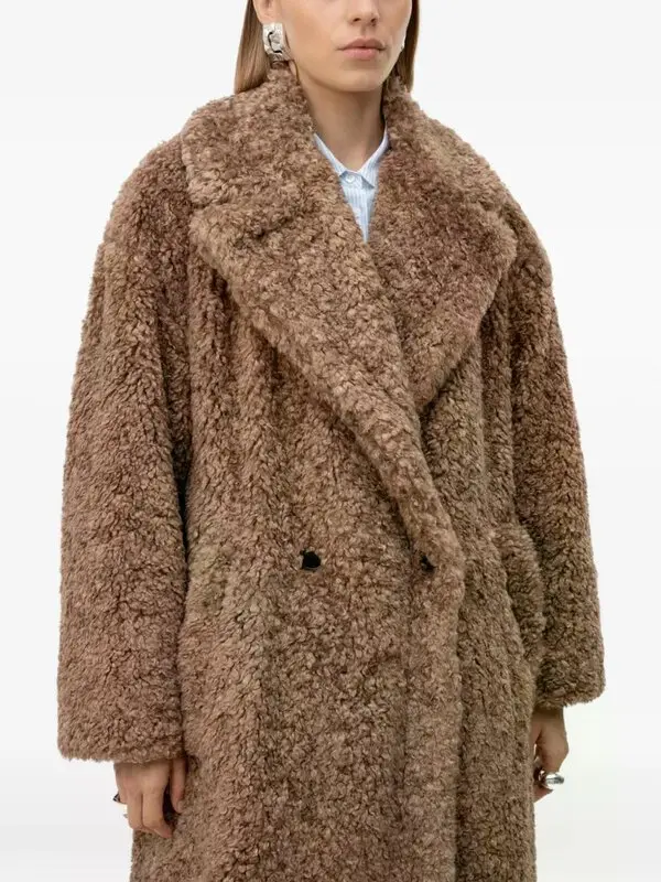 Hugo Oversized-fit Teddy Coat With Double-breasted Closure
