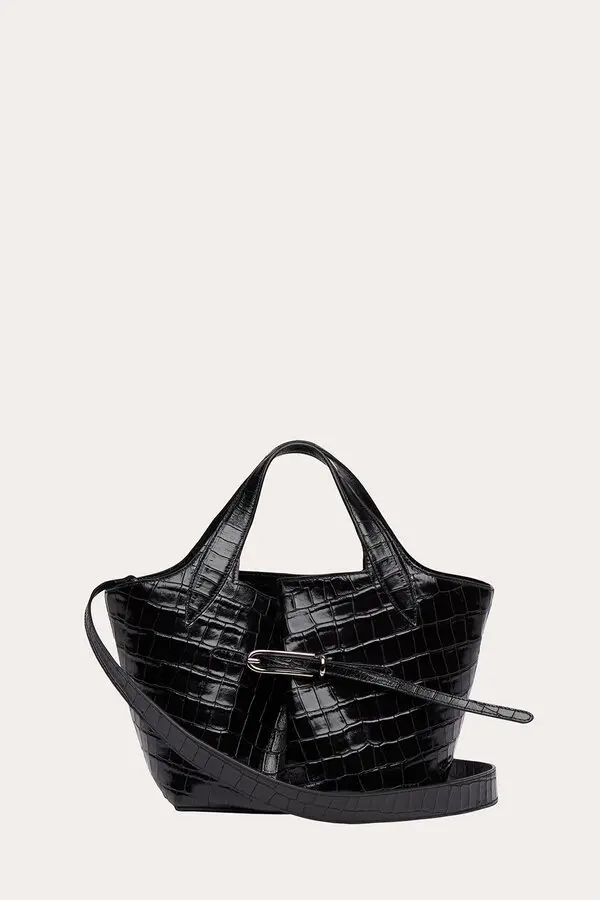 LIFFNER Belted Tote Mini Croc