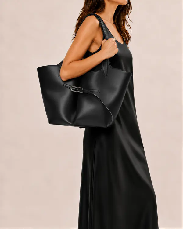 LIFFNER Belted Tote - Black