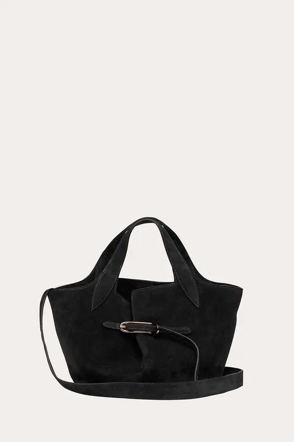 LIFFNER Belted Tote Mini Suede - Black