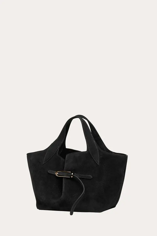 LIFFNER Belted Tote Mini Suede - Black