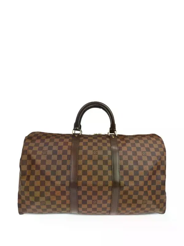 LOUIS VUITTON 2007 Damier Keepall 50 Duffle Bag - Brown