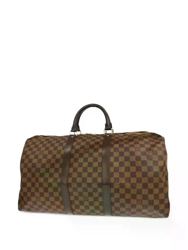 LOUIS VUITTON 2007 Damier Keepall 50 Duffle Bag - Brown
