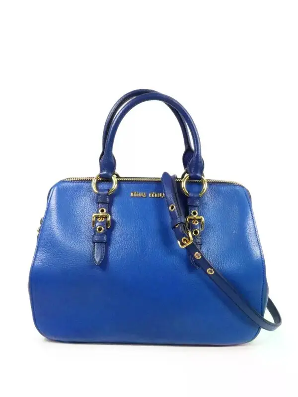 Miu Miu 2-way Buckled Calf Leather Shoulder Bag
