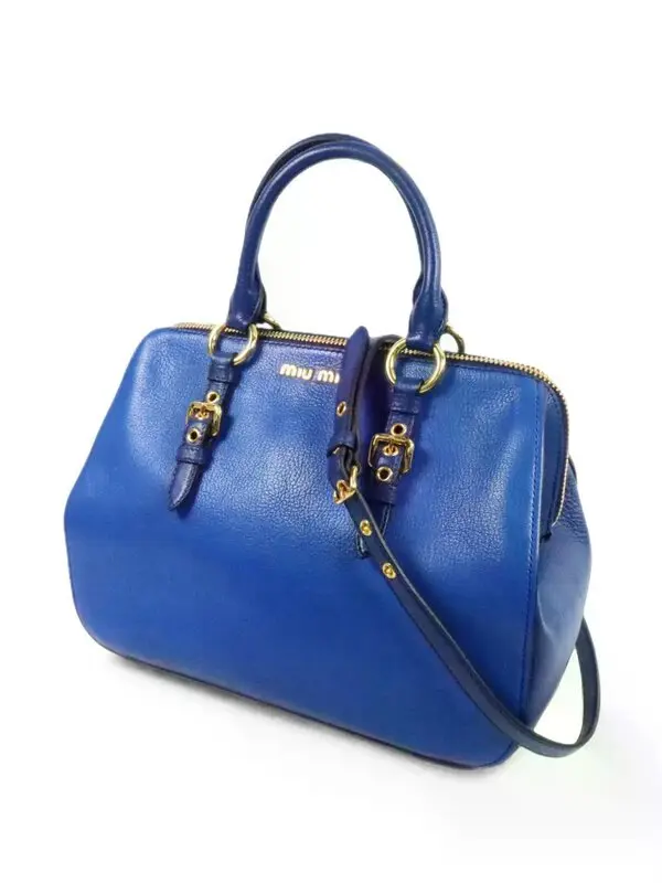 Miu Miu 2-way Buckled Calf Leather Shoulder Bag