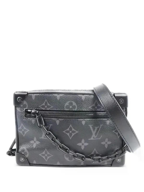 LOUIS VUITTON Mini Soft Trunk Monogram Eclipse Shoulder Bag - Black