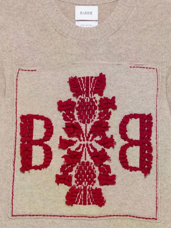 BARRIE Logo-patch Cashmere Sweater