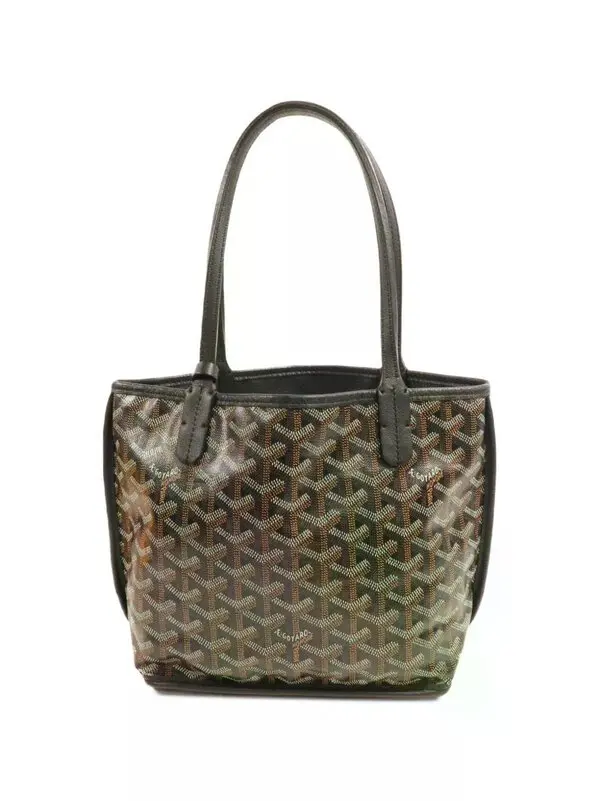 Goyard Mini Anjou Logo-pattern Tote Bag - Black