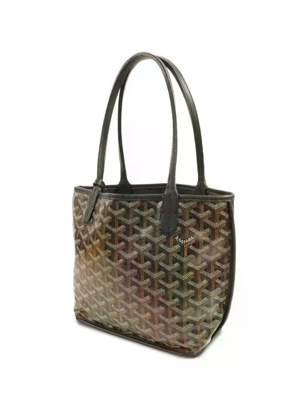 Goyard Mini Anjou Logo-pattern Tote Bag - Black