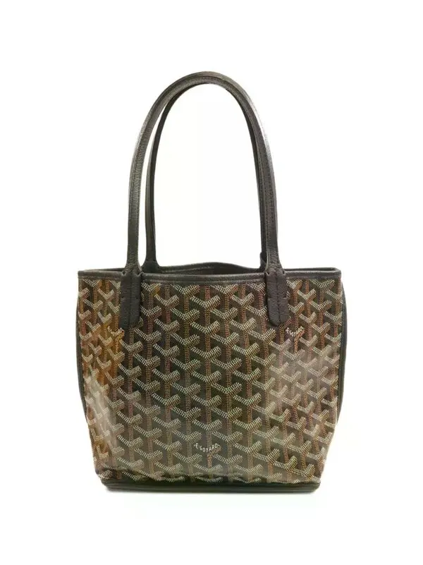 Goyard Mini Anjou Logo-pattern Tote Bag - Black