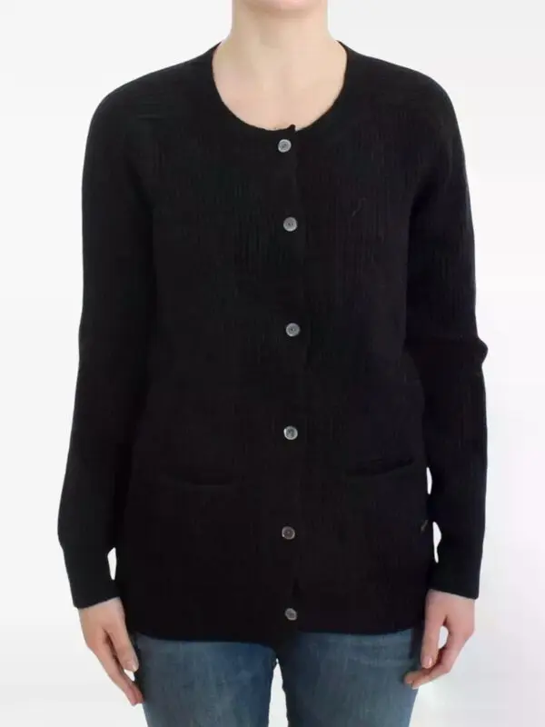 John Galliano Ribbed-knit Wool Cardigan