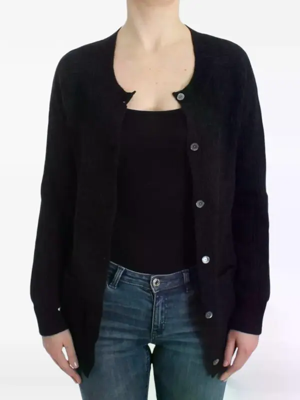 John Galliano Ribbed-knit Wool Cardigan