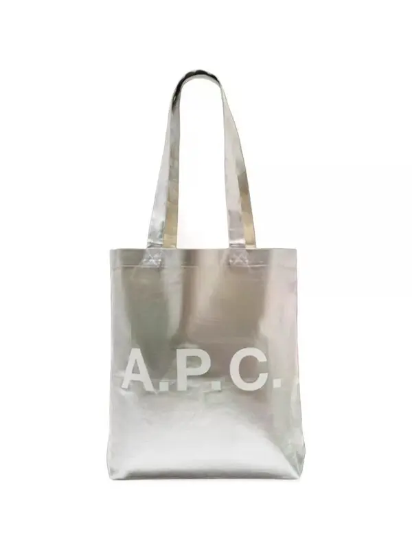 A.p.c. Lou Logo-print Tote Bag - Silver