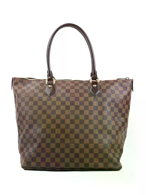 LOUIS VUITTON 2008 Damier Ebene Saleya Gm Tote Bag - Brown