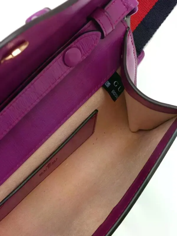 Gucci 2016-2026 Mini Leather Horsebit 1955 Web Crossbody Bag