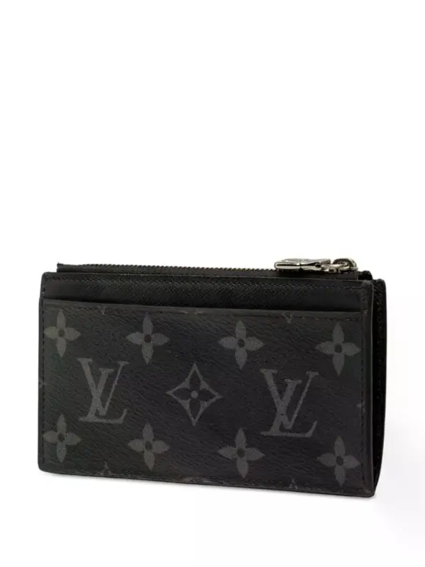 LOUIS VUITTON 2021-2026 Monogram Eclipse Reverse Taigarama Coin Card Holder